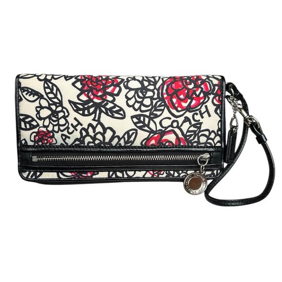Coach | Bags | Coach Limited Edition Poppy Graffiti Floral Daisy Zip ...